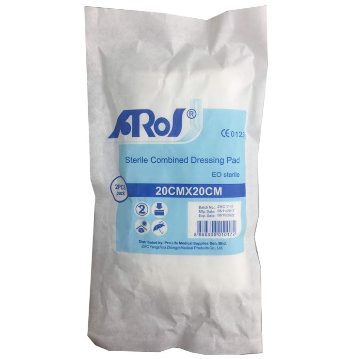 Aros Sterile Combined Dressing Pad (Gamgee) 20cm x 20 cm 2's | Shopee ...