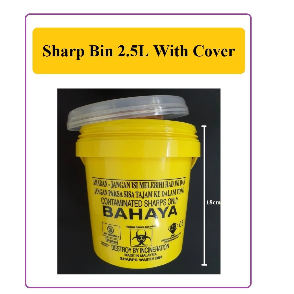 Sharp Bin 2.5L With Cover (Packing: 1pc / 2pcs) | Shopee Malaysia