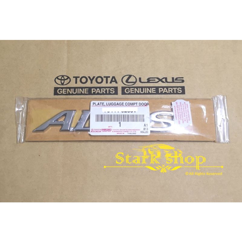 ORIGINAL TOYOTA ALTIS 2003 ~2006 ZZE122 REAR BONNET EMBLEM " ALTIS ...