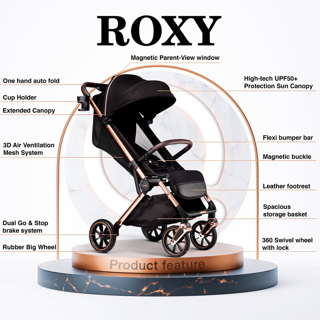 Quinton Roxy Easy Auto Fold Stroller | Shopee Malaysia