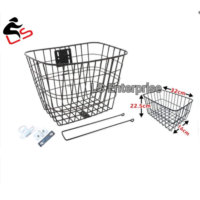 LS Japan Style Bicycle Basket Set Bakul Basikal Jepun Basket Japanese ...