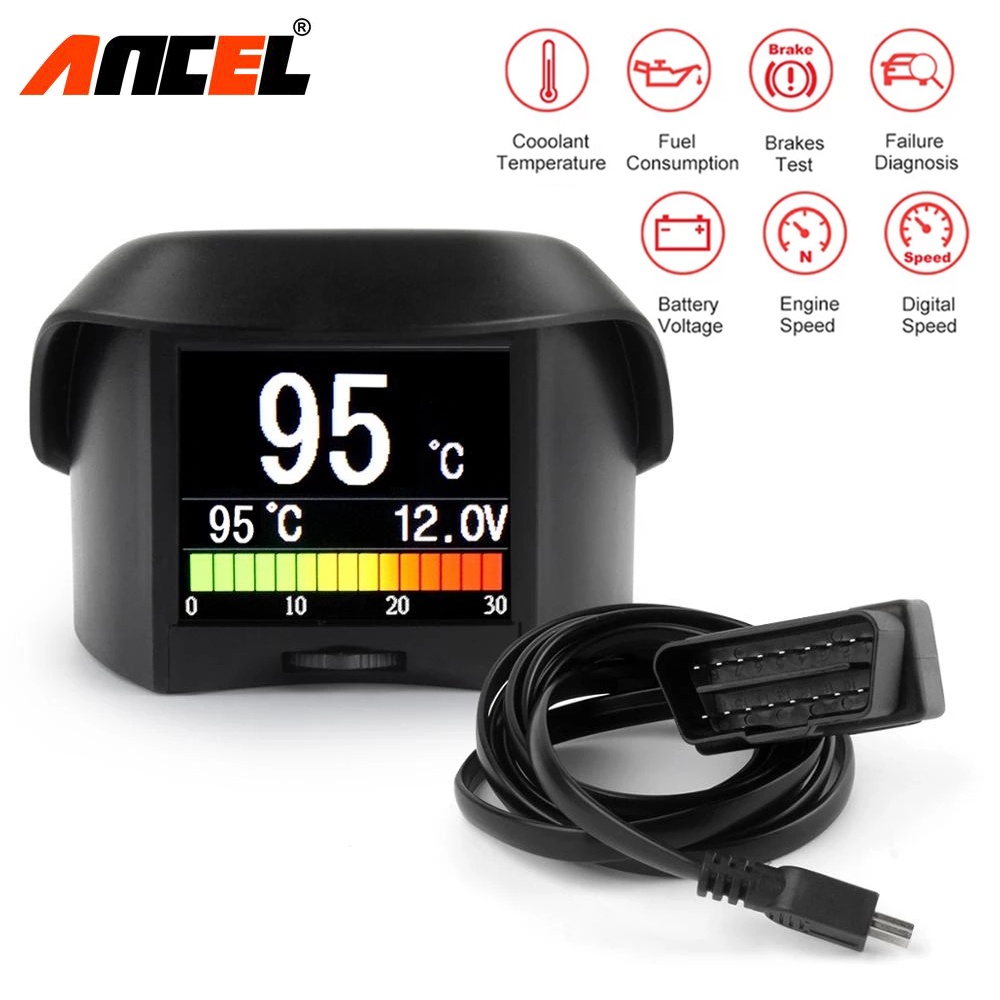 Ancel A202 OBD2 Scanner Hud Car Head Up Display Automobile On-board ...