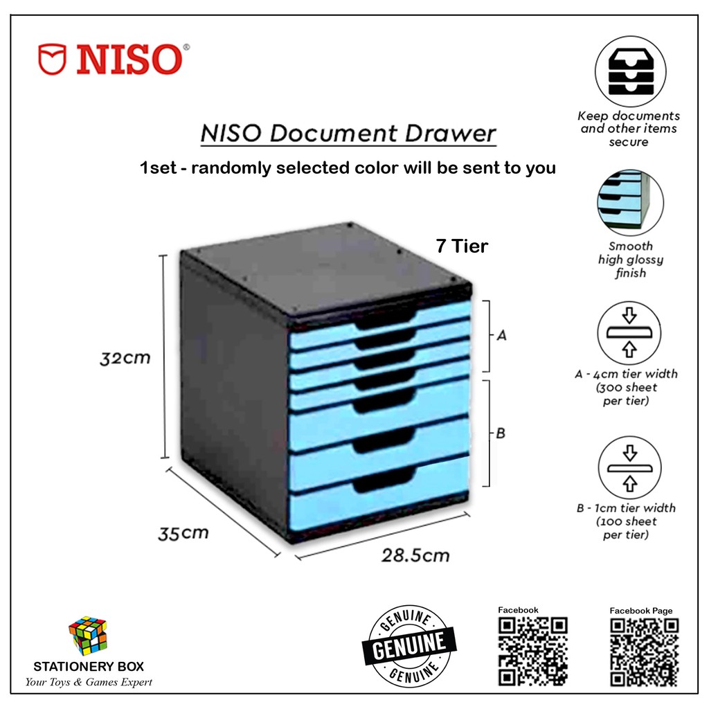 NISO 5/7/10 Tier Document Drawer / Small Drawer / Letter Case / Storage ...