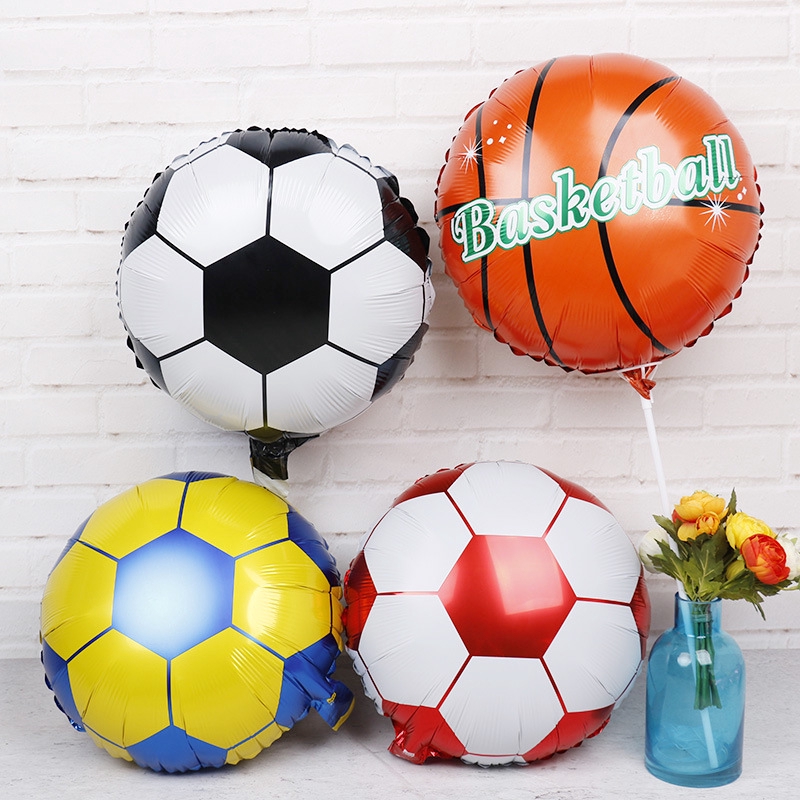 Sports Theme Basketball Football Volleyball Foil Balloon Birthday Party ...