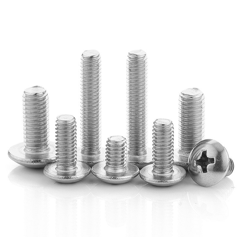 50/25/10pcs Cross Recessed Truss Head Machine Screws M3 M4 M5 Mushroom Big Flat Head Screw 304 ...