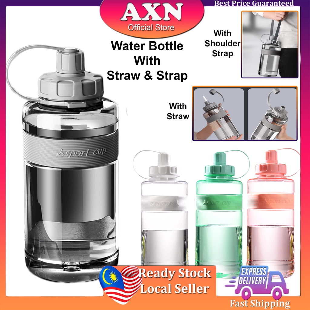 Water Bottle Botol Air Viral with Straw Large Capacity BPA Free Food ...