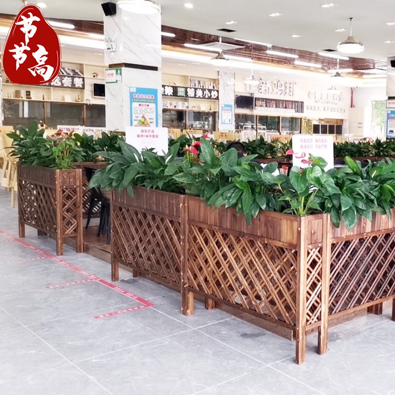 【YS】Dining Room Partition Flower Rack Outdoor Antiseptic Wood Fence ...