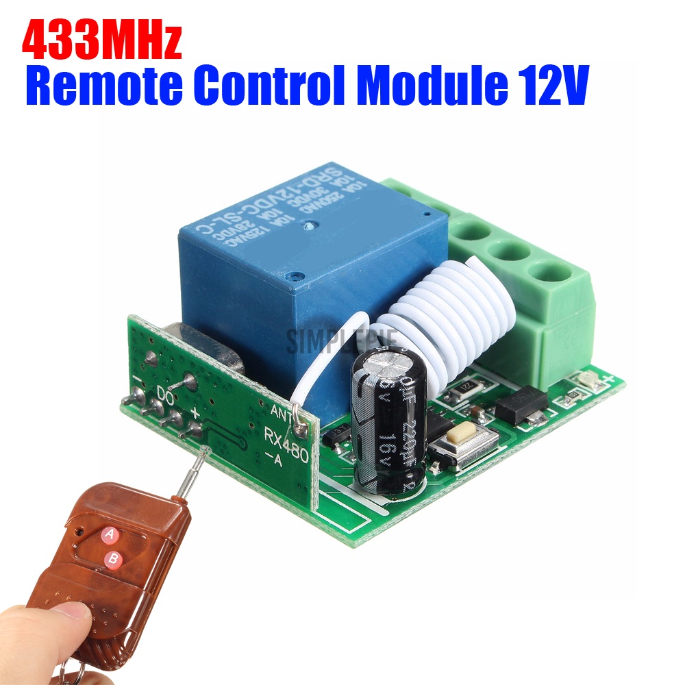 1 Channel 433MHz DC 12V 10A Wireless Relay RF Remote Control Switch ...