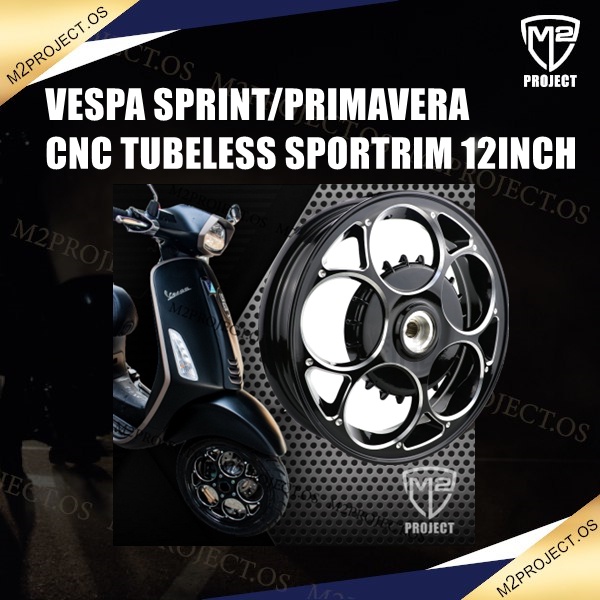 Vespa Sprint 150 Primavera 150 Sportrim Wheel Rim Tubeless CNC 12 inch ...