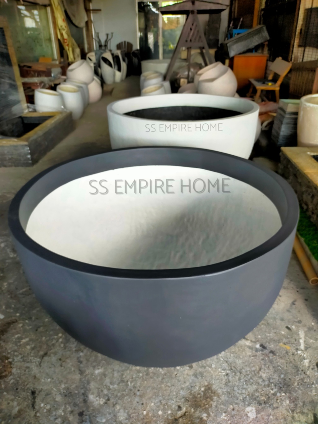 REX FP15 XXL 4 Feet Fiberglass Round Bonzai Bonsai Tree Pot Plant ...