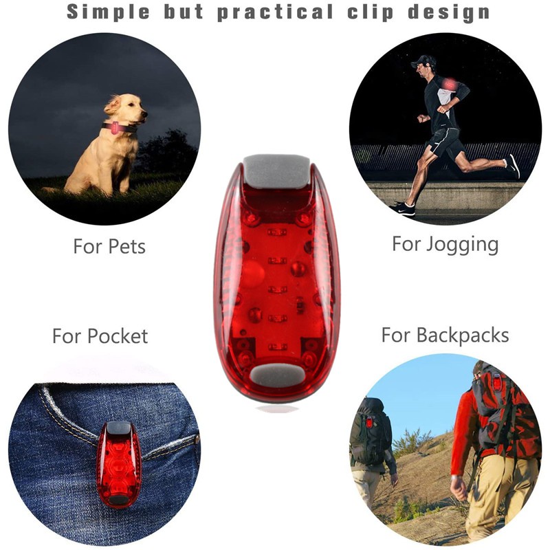 5 LED Running Blinker /tail light/ 5 LED Safety Light with Clip ...
