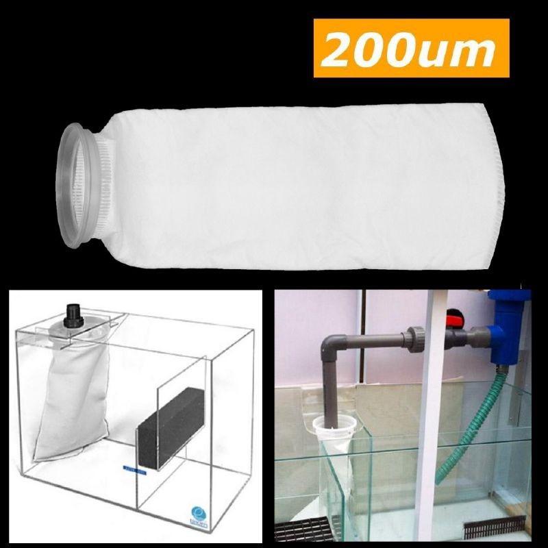 Easy Light Weight Aquarium Filter Socks Fish Tank Filter Mesh Bag 200 ...