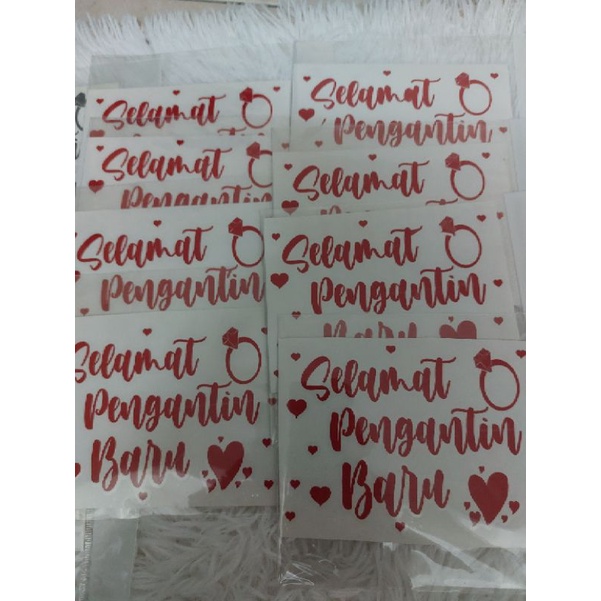 SELAMAT PENGANTIN BARU STICKER BELON | Shopee Malaysia