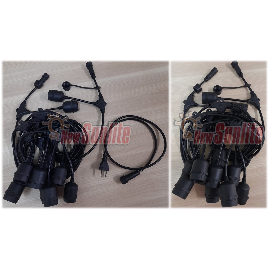 IP65 10Meter Weatherproof Waterproof outdoor 10pcs*E27 Lamp holder 1mm ...