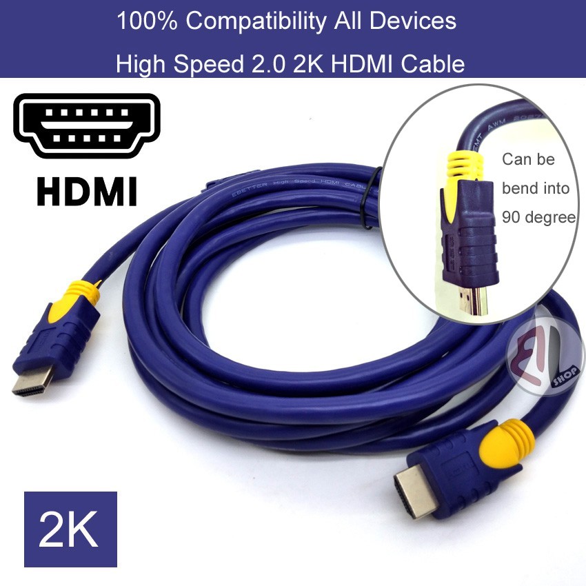 1.5M / 3M / 5M / 10M 2K/4K High Speed 2.0 HDMI Cable 100% Compatibility ...