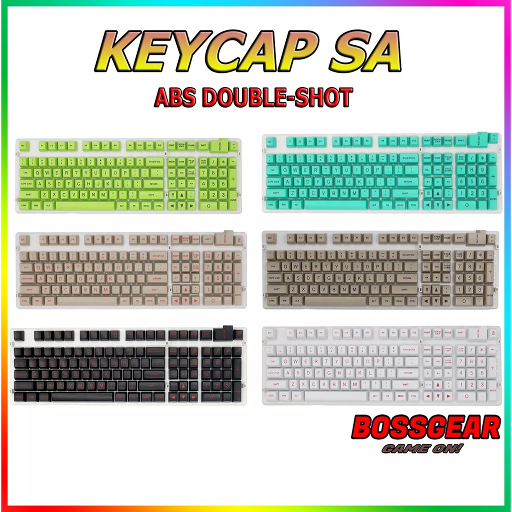 Keycap Set SA 112 Keys ABS Double Shot (Thick ABS, SA Profile, Ansi ...
