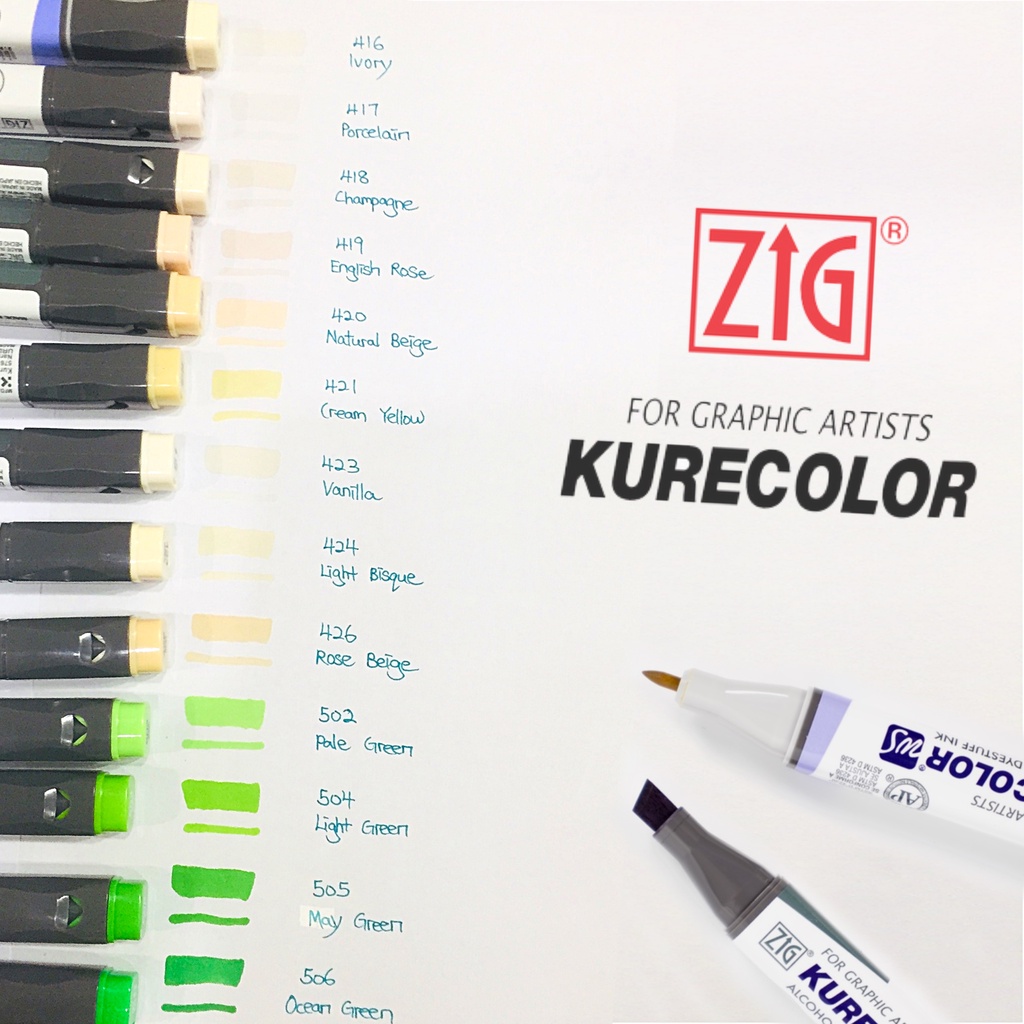 ZIG Kurecolor Twin Tip Marker KC-3000N - Part 5 | Shopee Malaysia