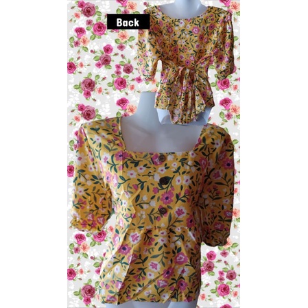 Blouse Flower (Plus Size) | Shopee Malaysia