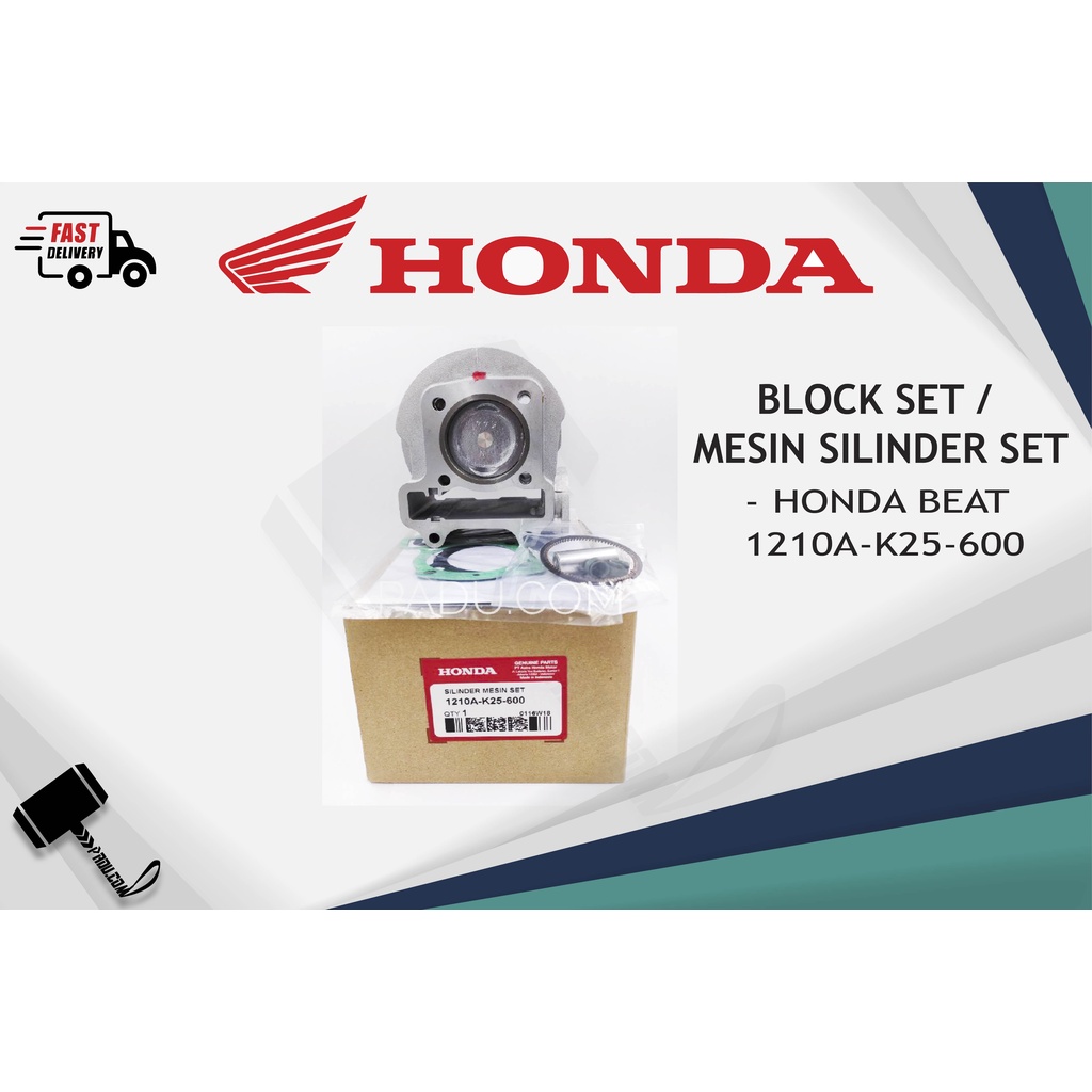 HONDA BEAT OLD BLOCK SET / MESIN SILINDER SET (1210A-K25-600) | Shopee ...