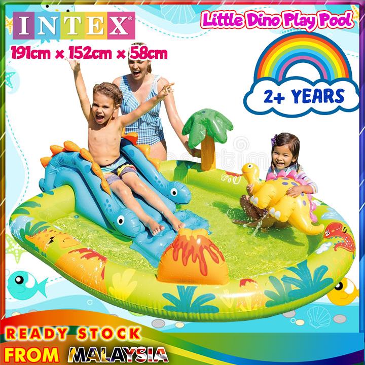 Intex 57166 Little Dino Dinosaur Themed Inflatable Swimming Pool ...