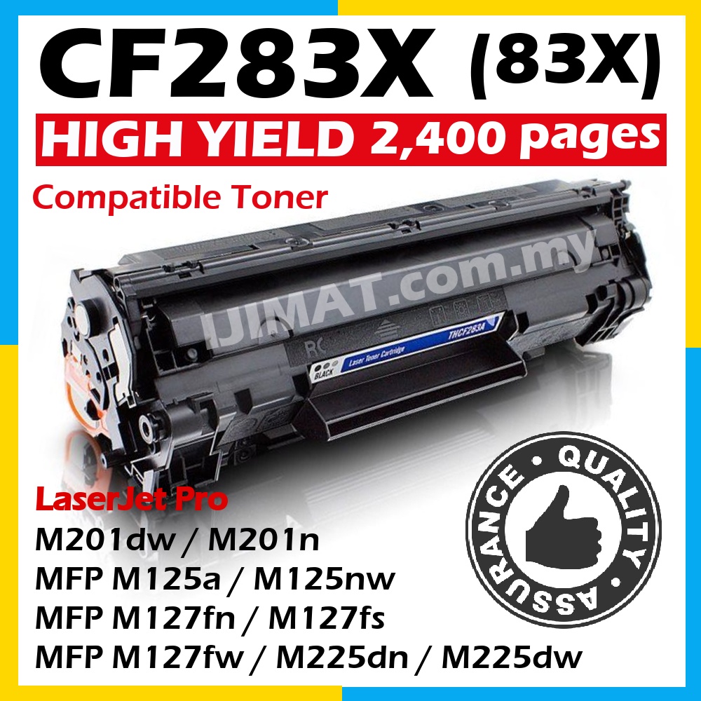 CompatibleToner CF283A HP83A 83A CF283X HP LaserJet Pro M125 M127 ...