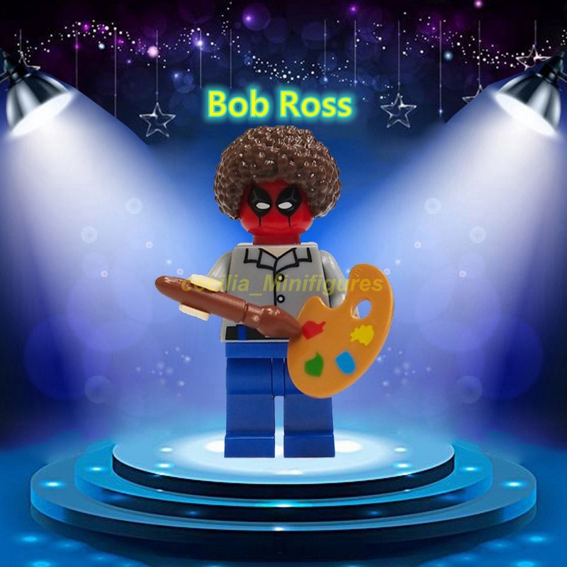 Movie Artist Painter Bob Ross Building Blocks Toys For Children ...