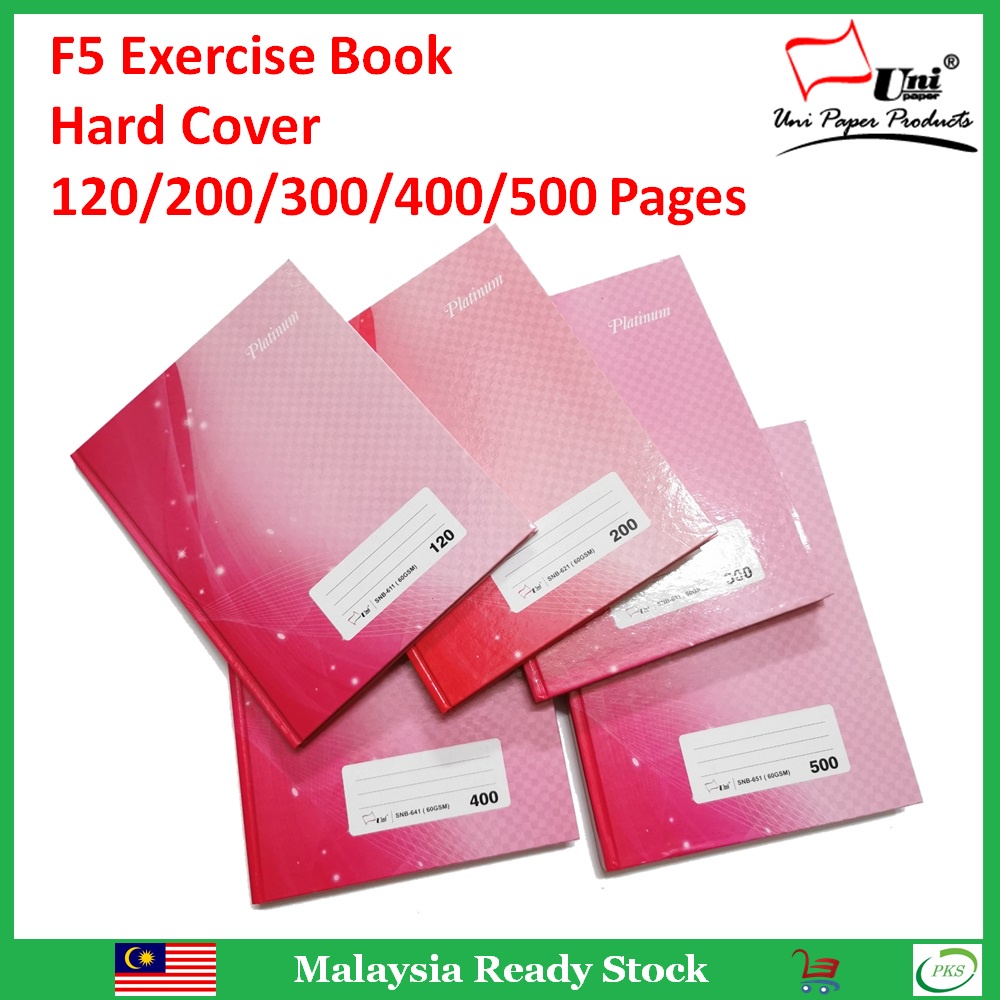 Uni Paper Platinum Hard Cover F5 Size 60gsm Foolscap Book Notebook 120 ...