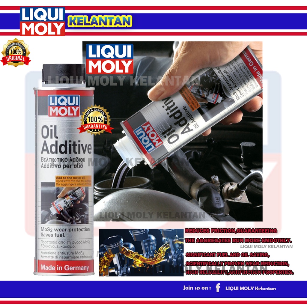 LIQUI MOLY OIL ADDITIVES / MOS2 ENGINE TREATMENT - 300ML | Shopee Malaysia