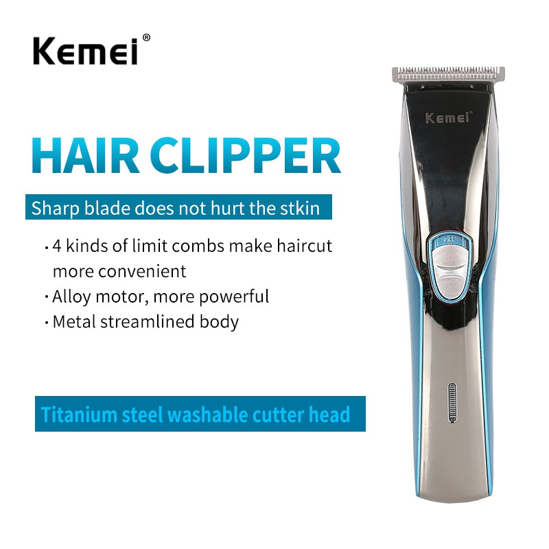 Kemei Portable Rechargeable Cordless Electric Hair Clipper Cutting Machine Men Style Tool KM-720 ...