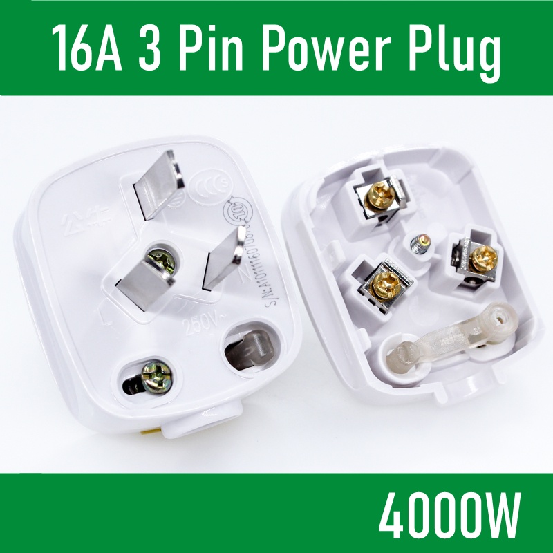 16 Amp China 3 Flat Pin Power Plug 250V For China Electric Oven Air ...