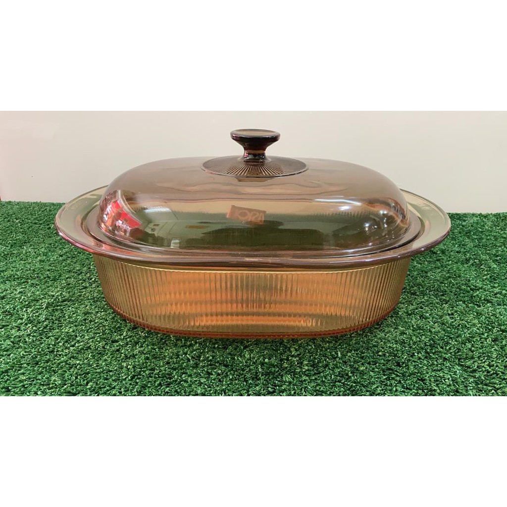 OLD NEW STOCK!!!!RARE--Corning Vision Visions 4L (4 qt.) Amber Covered ...