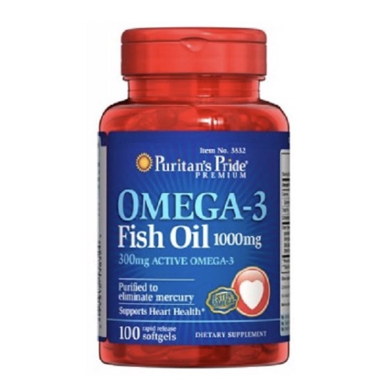 Puritan's Pride Omega-3 fish oil 1000mg - 300mg Active Omega-3 (100 tablets) | Shopee Malaysia