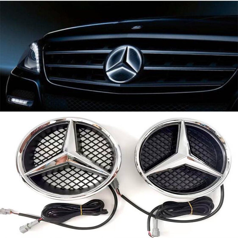 LED Light Front Grille Star Emblem Badge for Mercedes Benz 2011-2019 ...