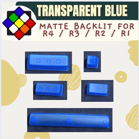 Transparent Blue ABS Keycaps Mechanical keyboard Matte Backlit For R4 R3 R2 R1 Blank | Shopee ...