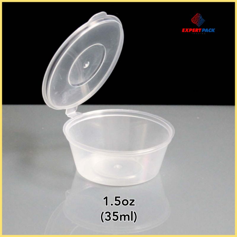 1oz (25ml) / 1.5oz (35ml) PP Sauce Cup With Lid Cover / Small Plastic ...