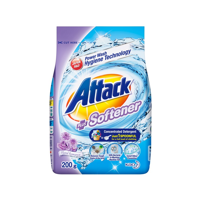 ATTACK Detergent Plus Softener Floral Romance Concentrate Detergent ...