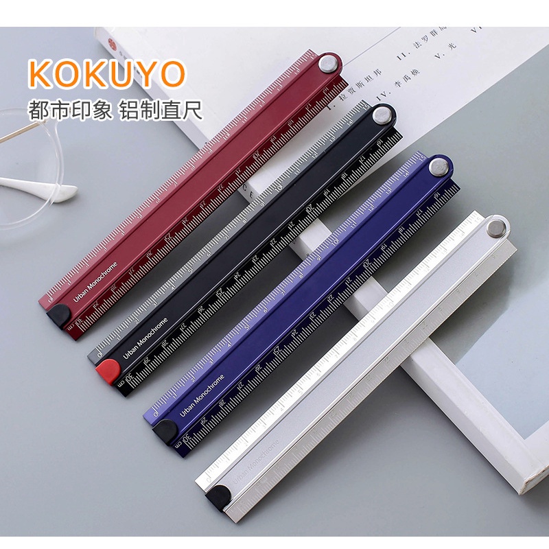 Foldable Ruler Made 90 Degree Angle Metal Material Kokuyo | Shopee Malaysia