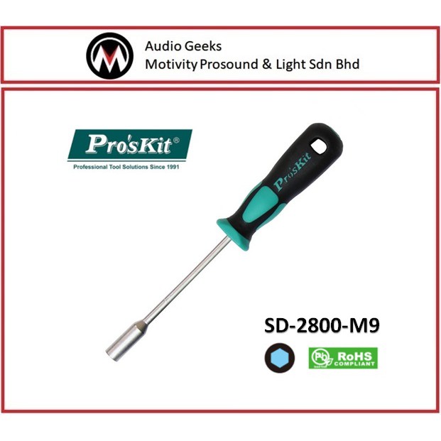 Pro'sKit SD-2800-M9 Nut Driver - M9 x 125mm (Taiwan) | Shopee Malaysia