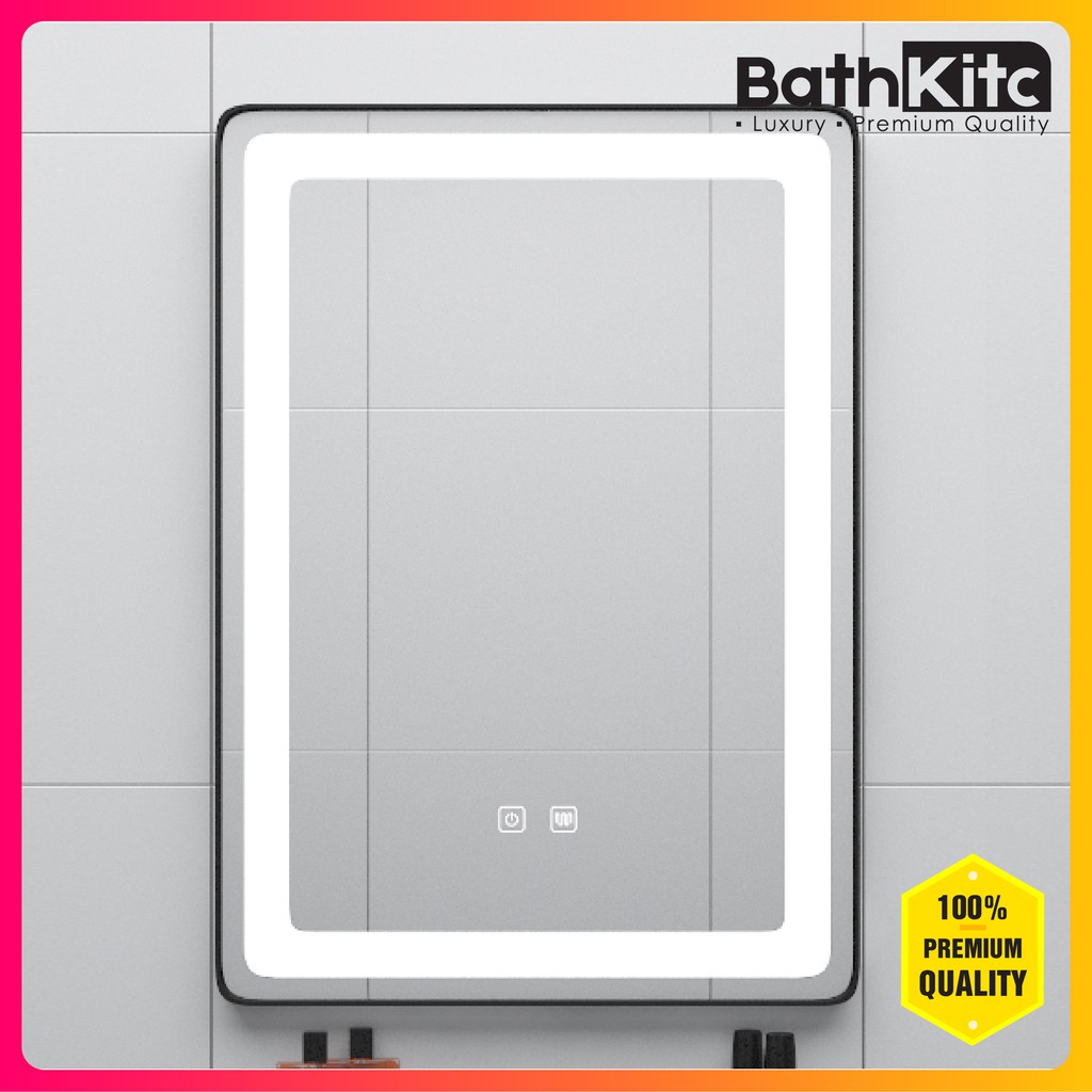 Bathroom Bedroom Mirror LED Light Mirror Rectangle Anti-Fog Mirror ...