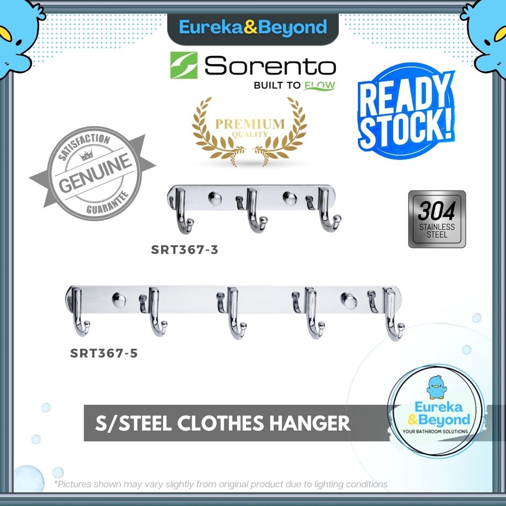 𝗖𝗟𝗢𝗧𝗛 𝗛𝗢𝗢𝗞 𝗕𝗔𝗥 - Sorento Stainless Steel (SUS304) Bathroom/Kitchen ...
