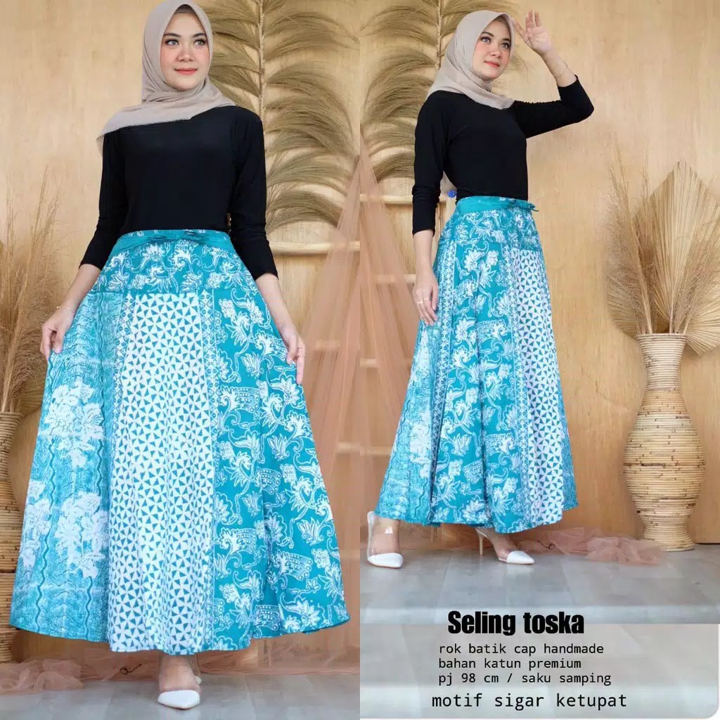 Tosca Batik Skirt Present Formal Casual Beautiful Office Uniform Muslim ...