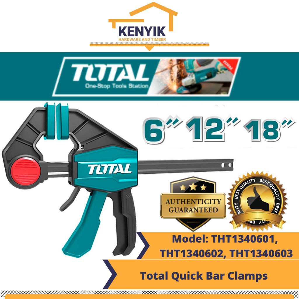 TOTAL Quick Bar Clamps / Ratchet Bar Clamp / Pengapit Kayu / Wood ...