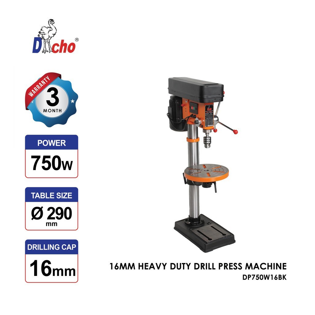 DACHO 16MM 750W HEAVY DUTY DRILL PRESS MACHINE Stand Drill Press Drill ...
