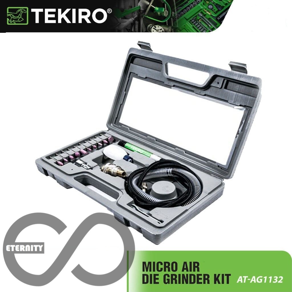 TEKIRO Micro Air Die Grinder Kit Set Micro Gerinda 60,000 Rpm 16pcs ...