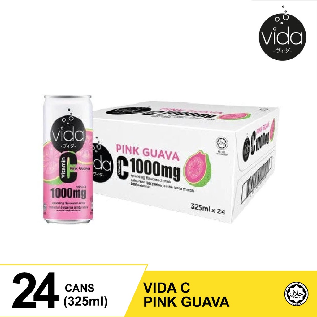 Vida C Pink Guava (325ml x 24 Cans/1 Carton) | Shopee Malaysia