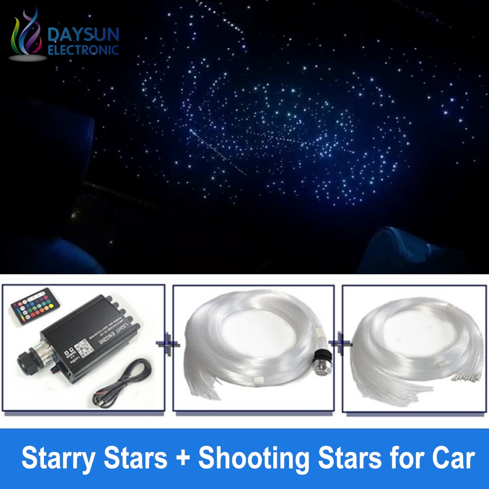 RGBW Starry + Shooting Stars Ceiling Lights Led Optic Fiber Lamps RF ...