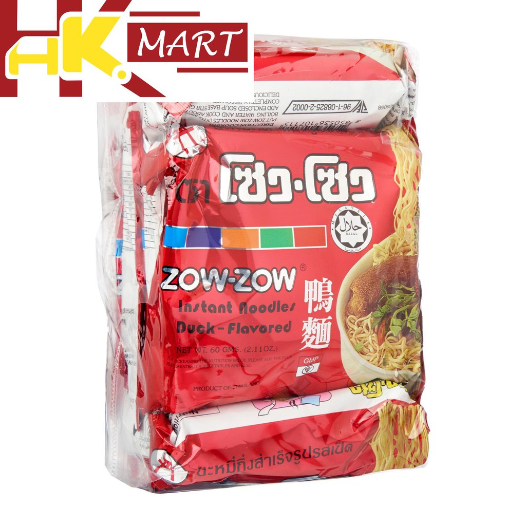 Zow-Zow Instant Noodles Duck Flavour 5 x 60g 泰国鸭面 | Shopee Malaysia