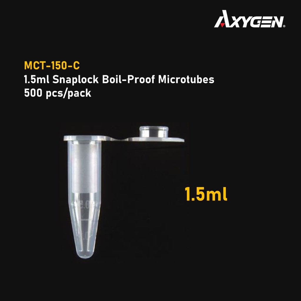 AXYGEN 0.6ml/1.5ml/2.0ml Snaplock Microcentrifuge Tube Microtubes MCT ...