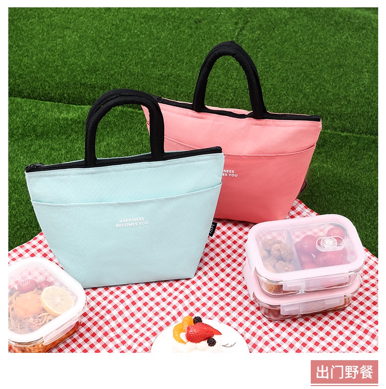 Thermal Lunch Bag Aluminum Coated Insulated Cooler Picnic Bag ...
