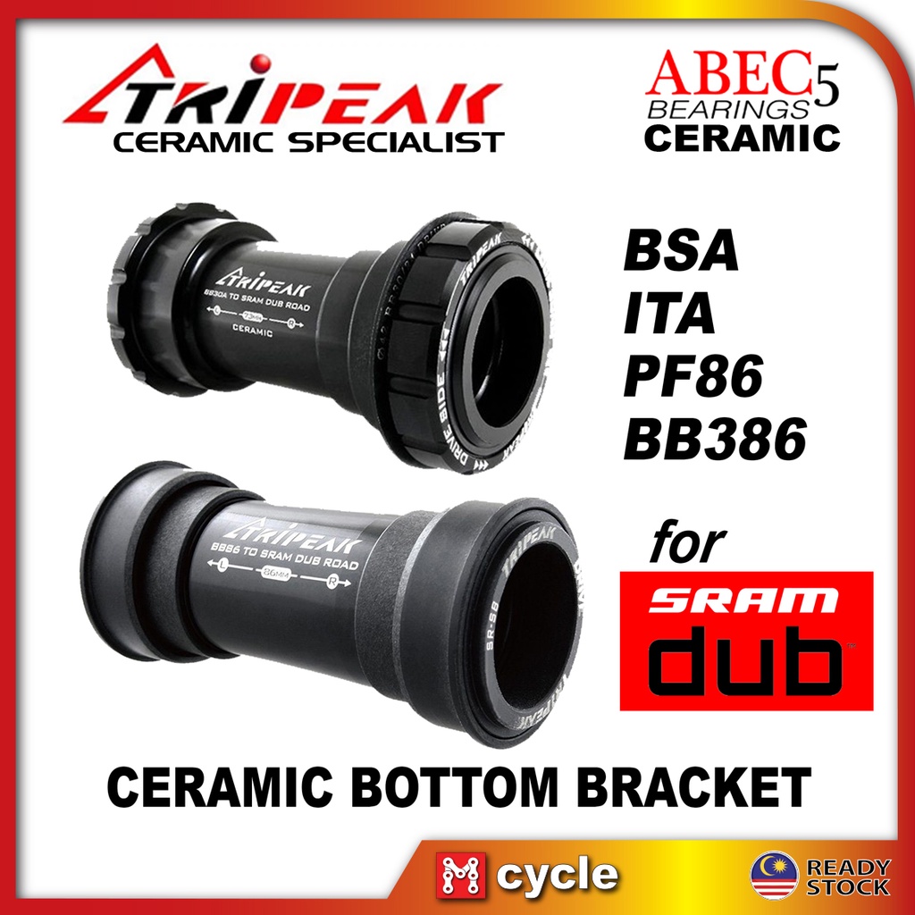 Tripeak Sram DUB Ceramic BB Bottom Bracket for Sram BSA ITA BB386 PF86 ...
